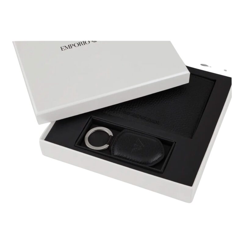 EMPORIO ARMANI Gift box con portafoglio e portachiavi in pelle ...