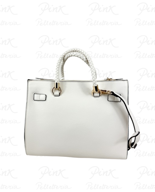 LIU JO Manh Ecs M Tote Bottolato AA6086E1012 X0459 Cream – Pink Pelletteria