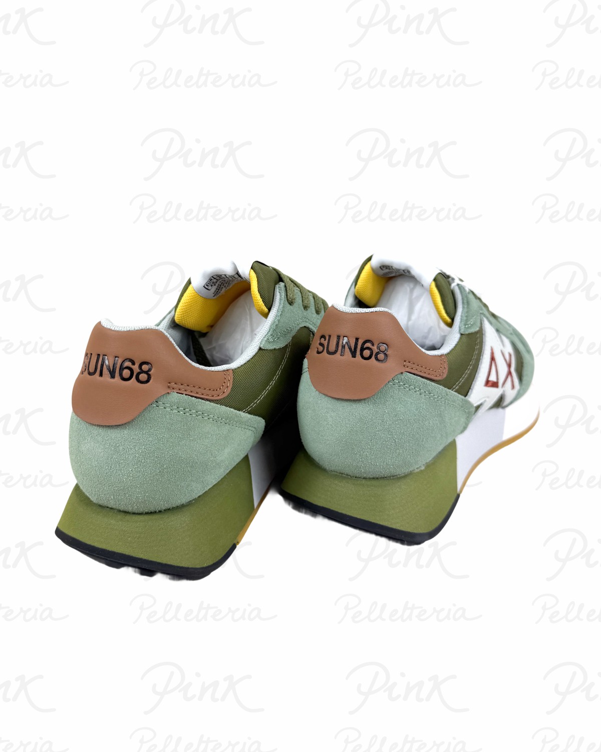 SUN68 Jaki 2,0 Bicolor Sneaker Uomo BZ36116 8419 Verde Salvia/Militare ...